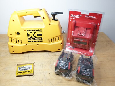 ENERPAC Cordless Hydraulic Pump Kit 10,000 psi W/Batteries & Charger ...