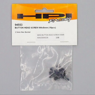 HPI Racing 94553 Button Head Screw M4x8mm (10pcs) | eBay