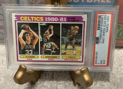 Larry Bird 1981 Topps Larry Bird Nate Archibald PSA 7 NM HALL OF FAME ...