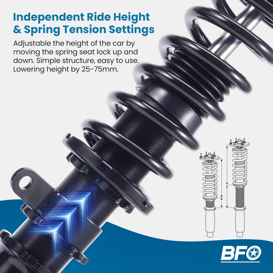 Twin Tube Coilovers Struts Lowering Kit For Holden VE UTE Sedan Wagon ...