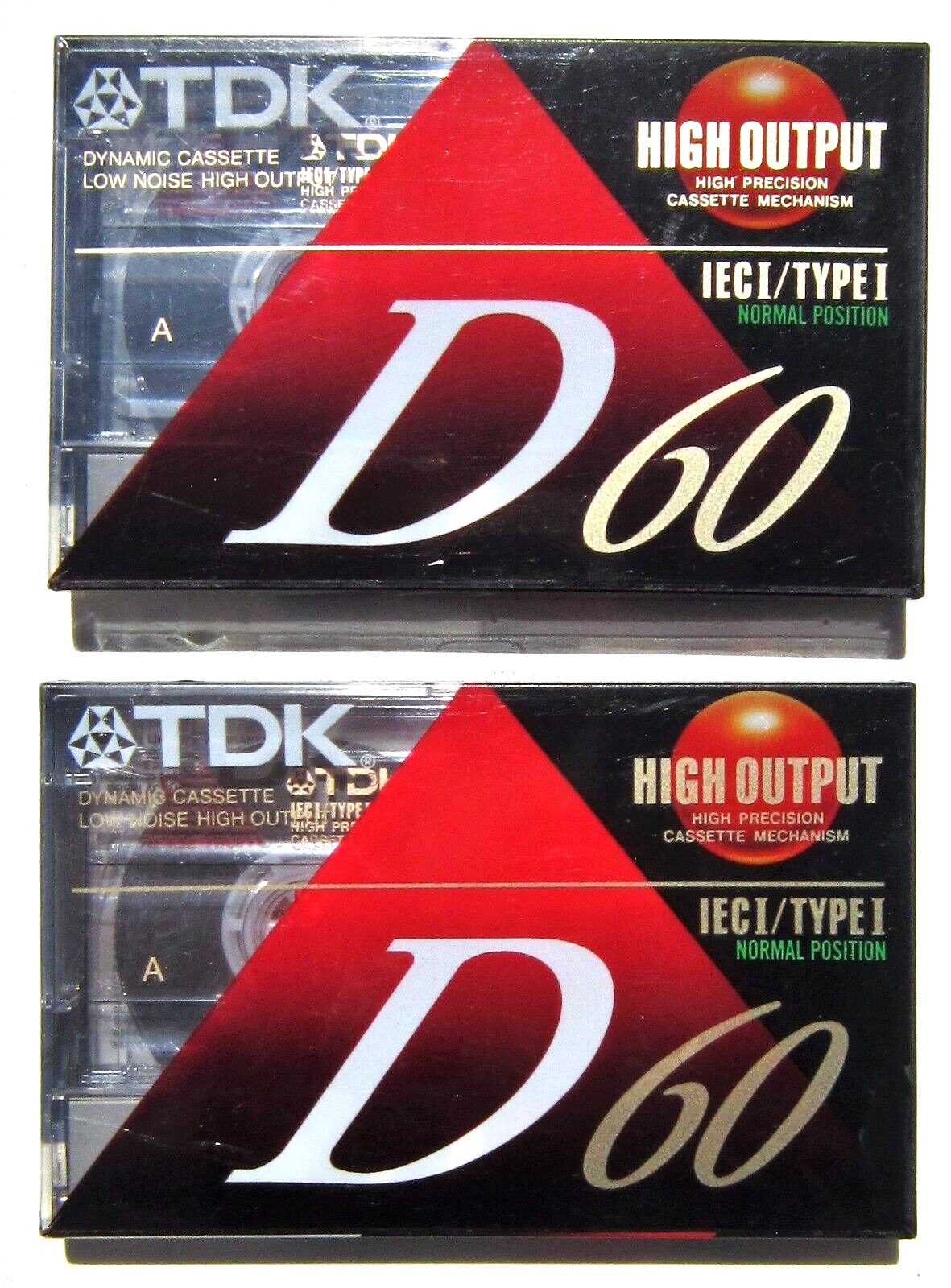 (2) TDK D 60 Minutes Type I Normal Position Cassette Tapes Sealed High ...