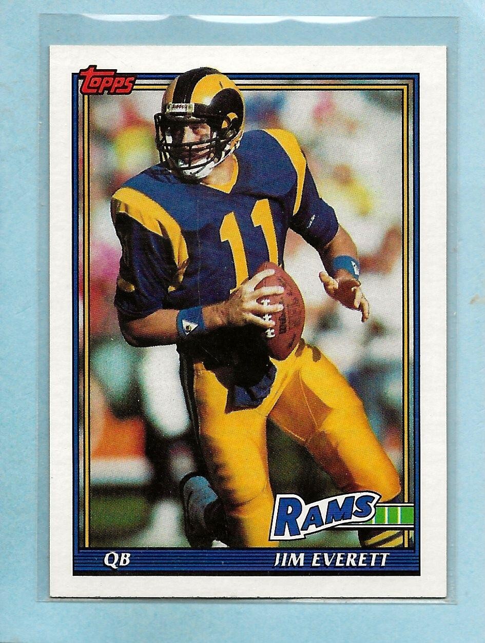 JIM EVERETT - 1991 Topps - #532 - Rams - Comb. Shipping | eBay