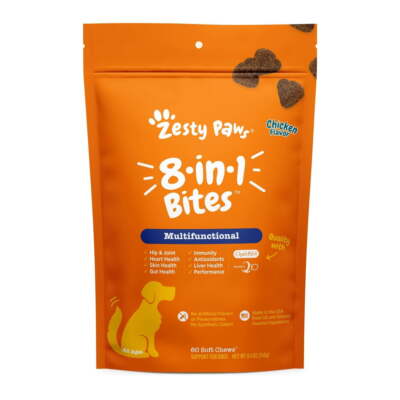 Zesty Paws 8-in-1 Multivitamin Dry Bites for Dog Chicken Flavor 60 ...