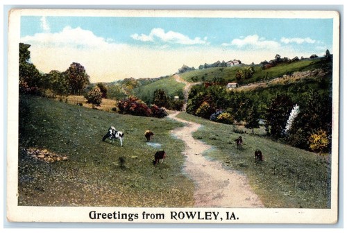 c1920 Greetings From Field Cow Mountain Rowley Iowa IA Vintage Antique ...