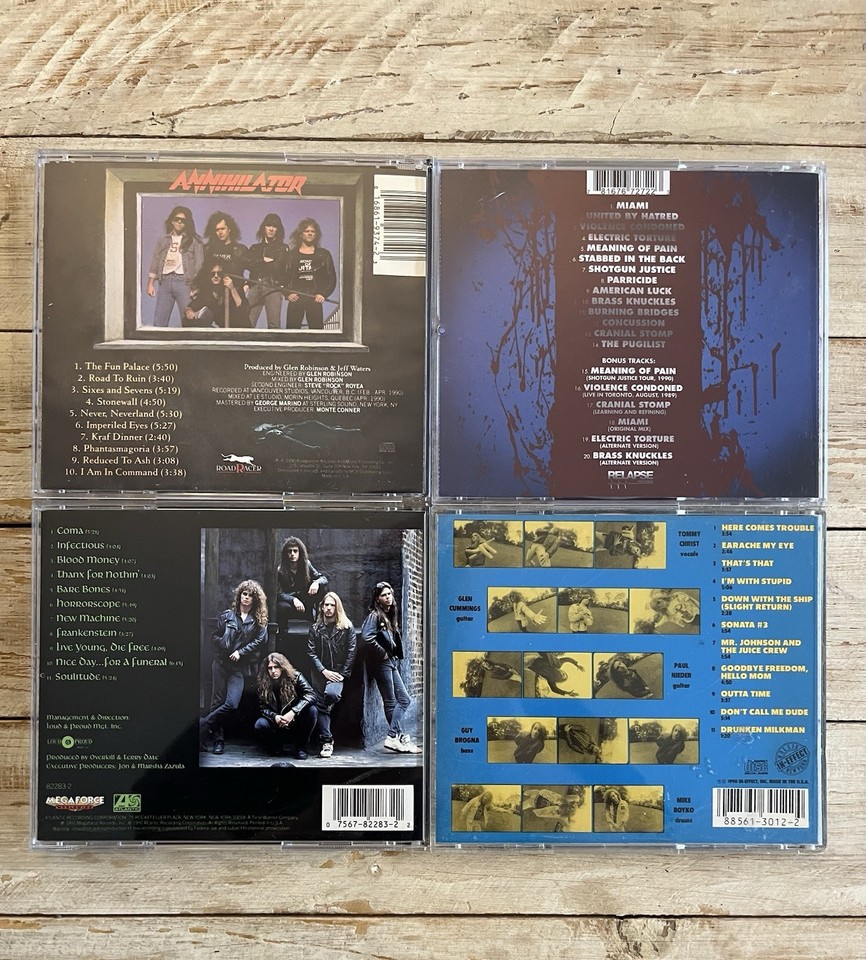 OLD SCHOOL THRASH METAL 4 CD LOT - RAZOR, ANNIHILATOR, OVERKILL ...