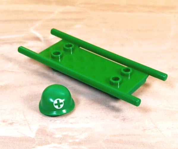 LEGO Military Medic Set Green Helmet Stretcher Medical Emergency ...