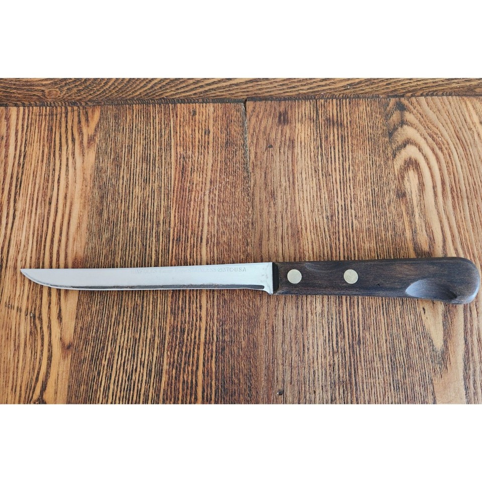 Kinfolks Flame Edge 213 TC Fillet Knife 6 inch Blade ~ Vintage Hunting ...