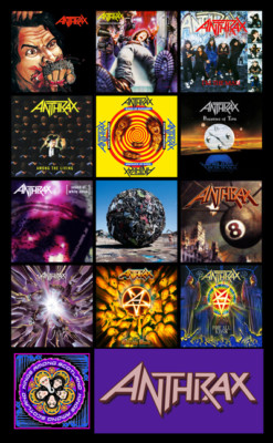 ANTHRAX album discography magnet (4.5" x 3.5") metallica slayer ...