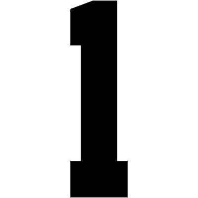 Varsity Number 1 Decal Sticker Vinyl Window College Athletic Letters ...