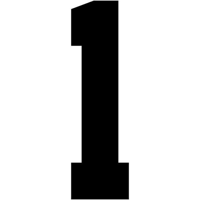 Varsity Number 1 Decal Sticker Vinyl Window College Athletic Letters ...