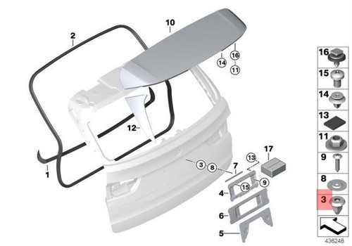 Genuine BMW 07-16 328i Exterior-Rocker Molding Retainer Nut 10 PCS ...