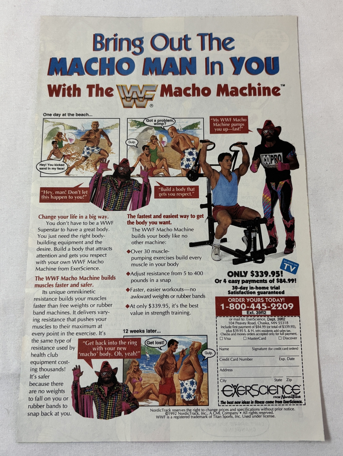 1993 Exerscience ad WWF WWE MACHO MAN RANDY SAVAGE MACHO MACHINE | eBay