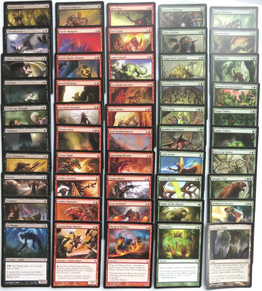 RISE OF THE ELDRAZI ~ Complete 100 Card COMMON SET MtG soul's attendant ...