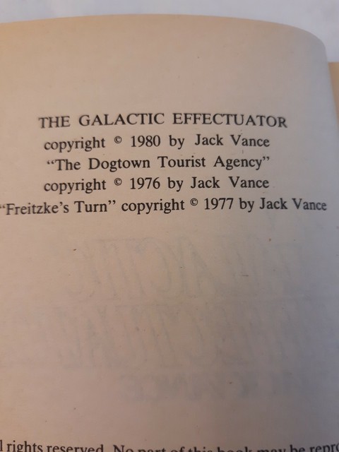 Galactic Effectuator by Jack Vance (1981, Mass Market) for sale online ...