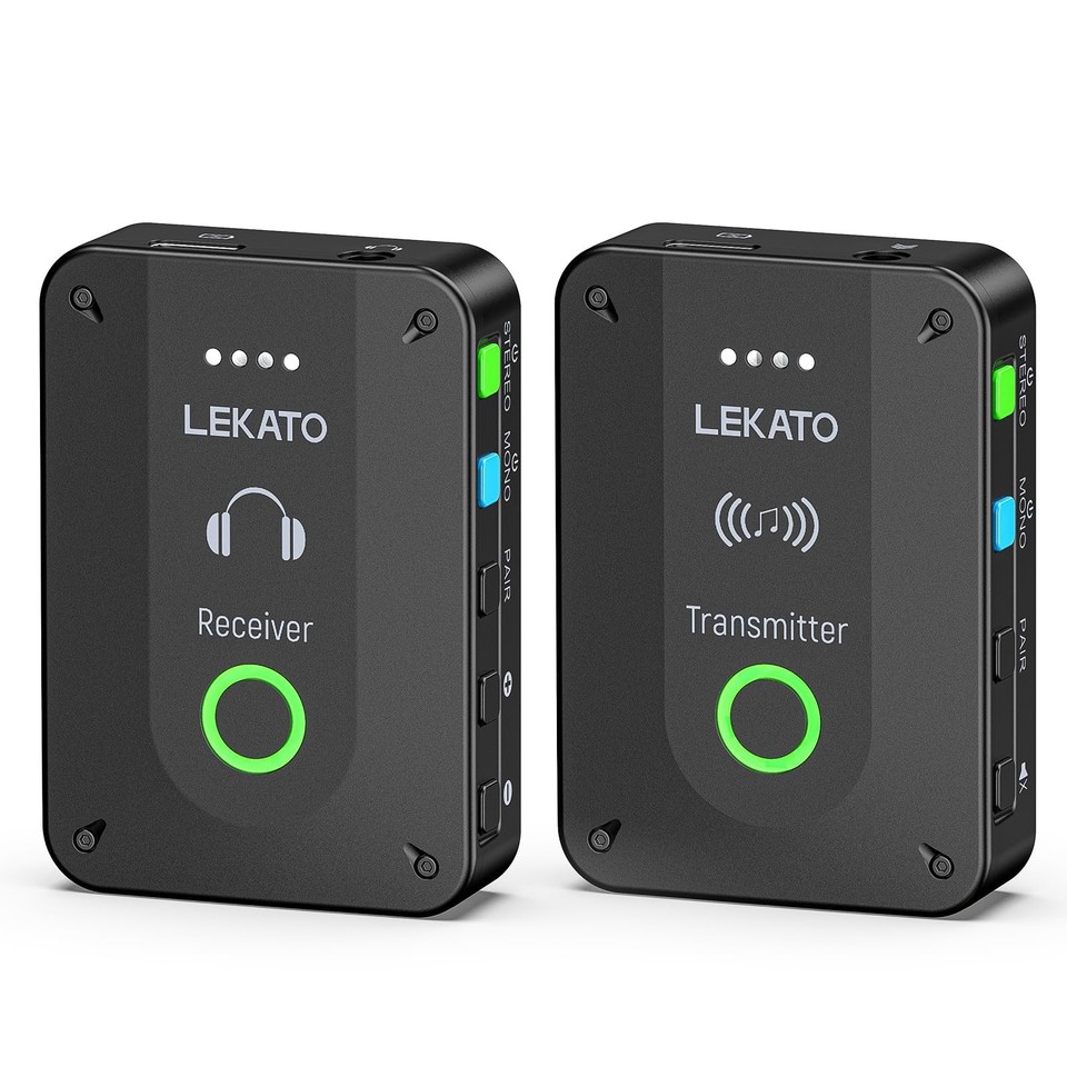 Wireless in Ear Monitor System MS-02, Upgraded 2.4G Stereo IEM System ...