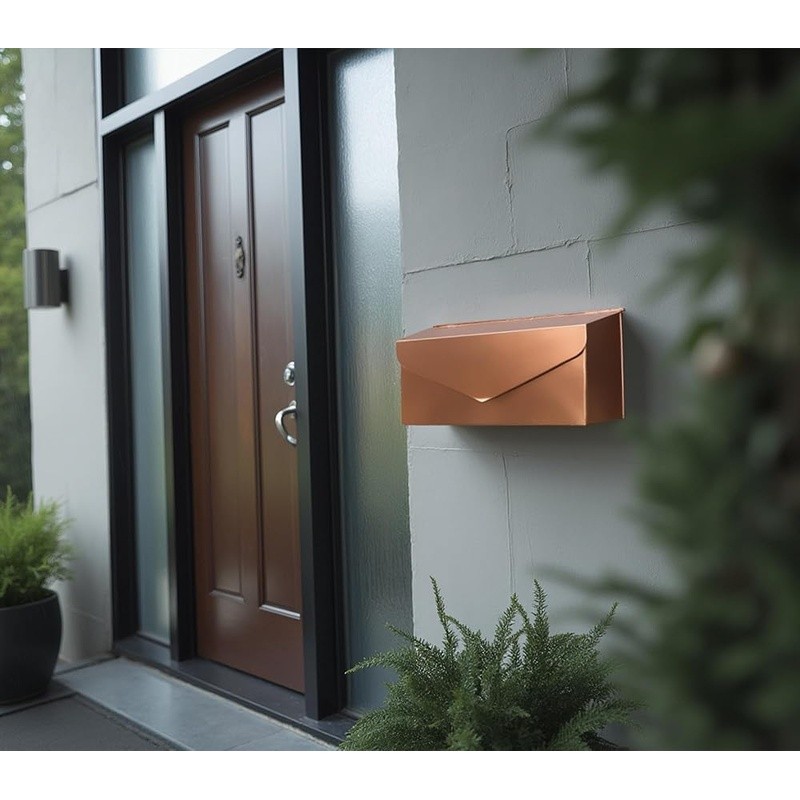 Wall Mount Mailbox Heavy Duty Rustproof Easy Install Overlapping Lid ...