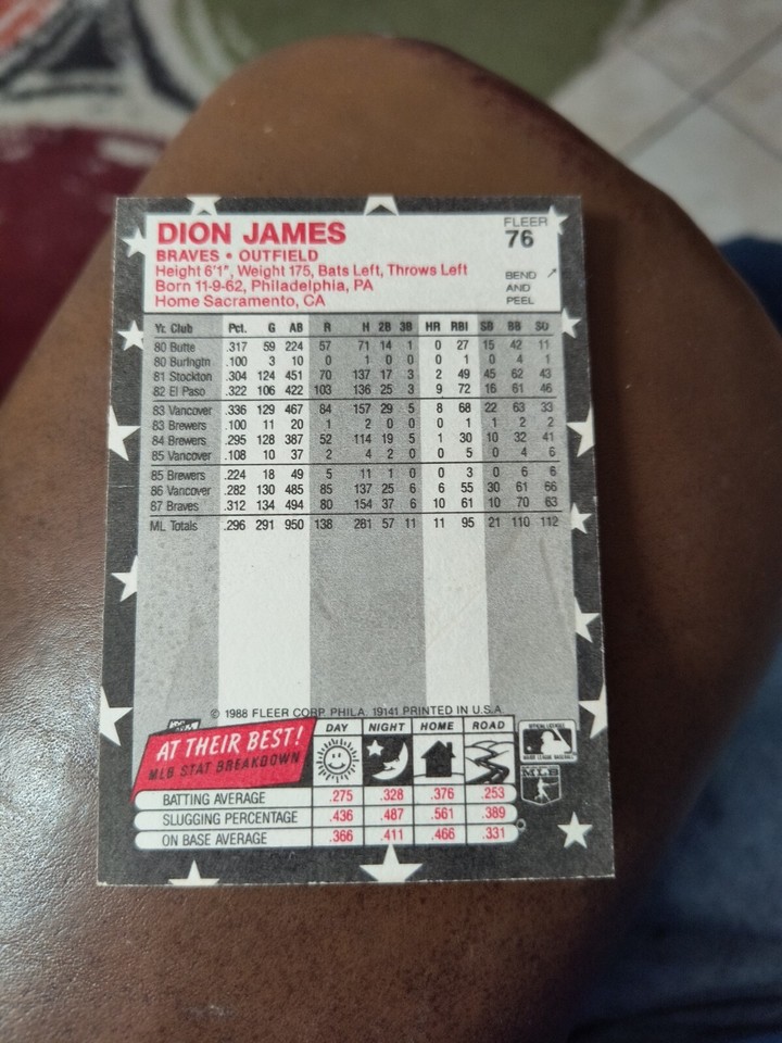 DEON JAMES 1988 FLEER STAR STICKERS CARD #76 FREE SHIPPING | eBay