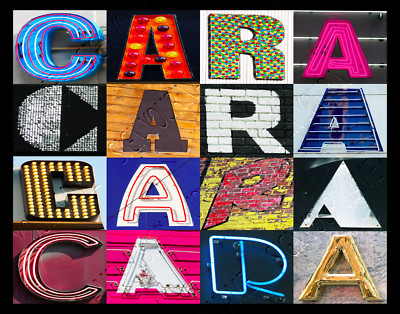 CARA Name Poster featuring photos of actual sign letters | eBay