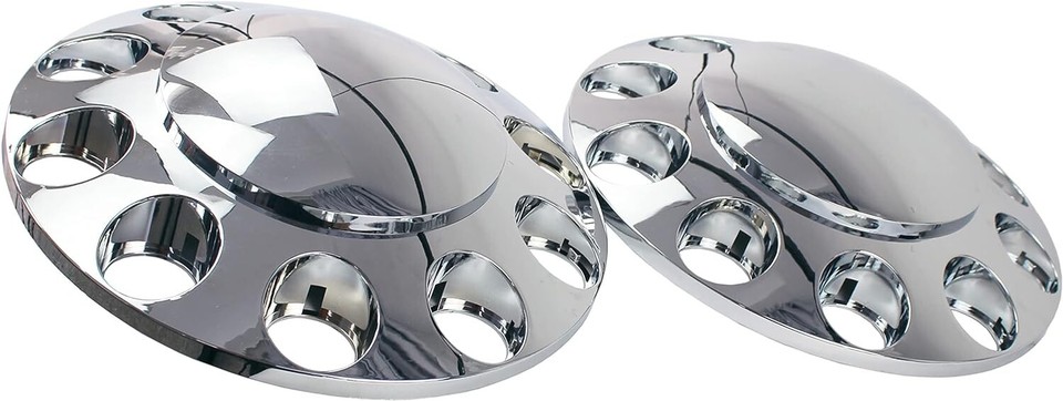 Chrome Hub Cover Kit 33mm Lug Nut Front & Rear Semi Truck Wheel Axle ...