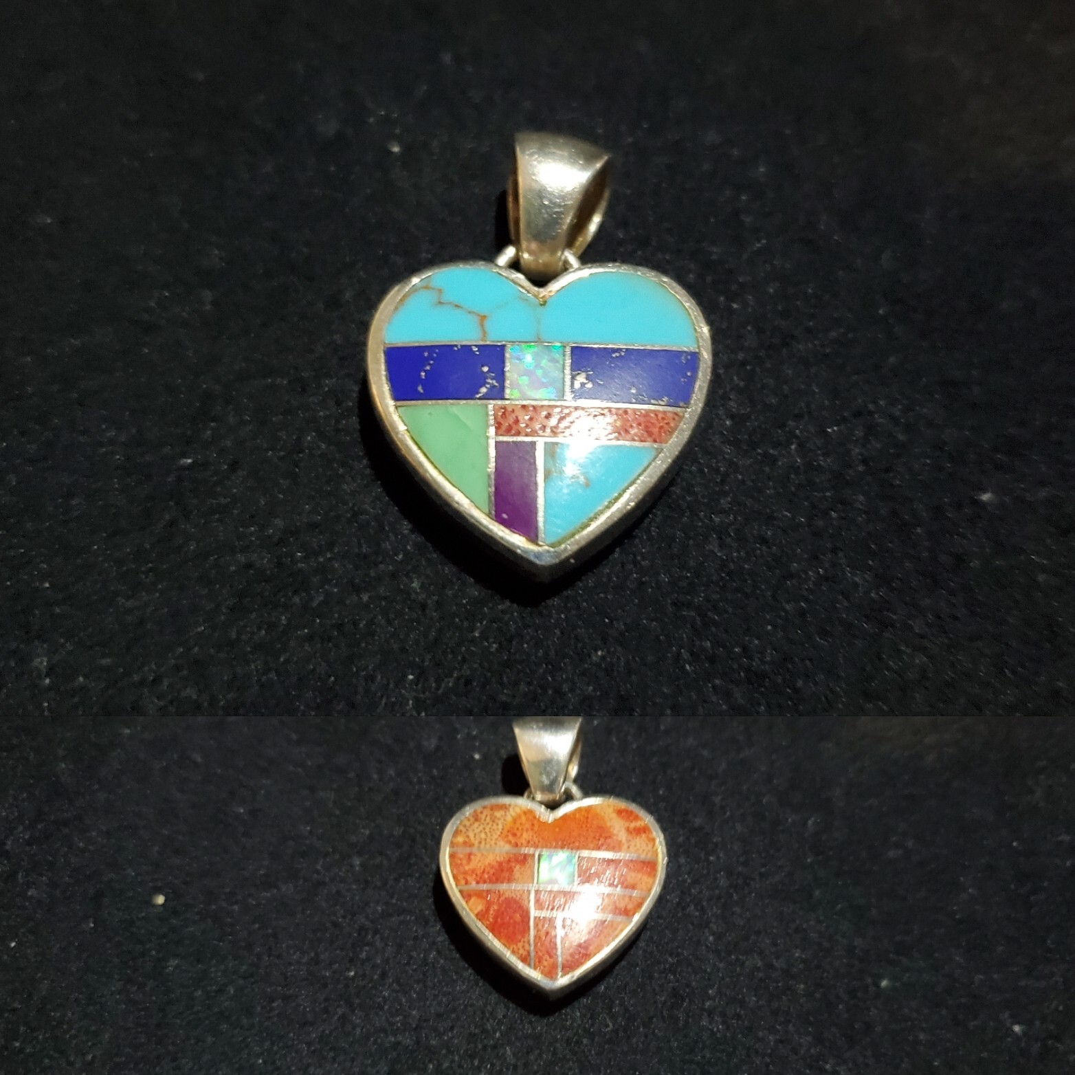 Beautiful REVERSIBLE Native American Multi Gem Stone … - Gem