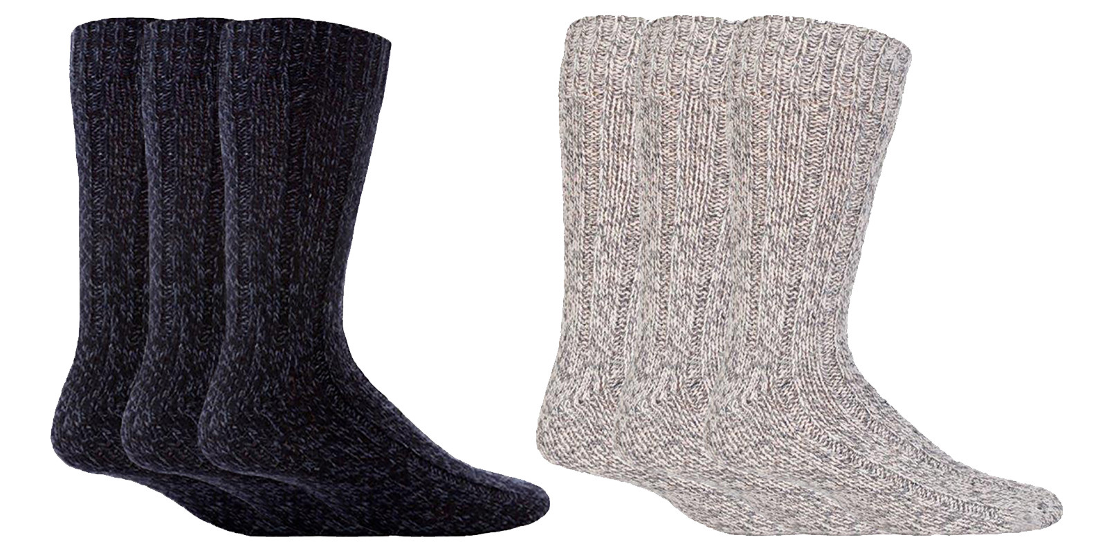 Workforce - 3 Pack Mens Thick Heavy Duty Wool Knit Hiking Work Boot ...