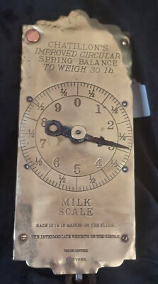 Chatillons Milk Dairy Scale Brass Face Antique 30 lb Hanging Spring | eBay