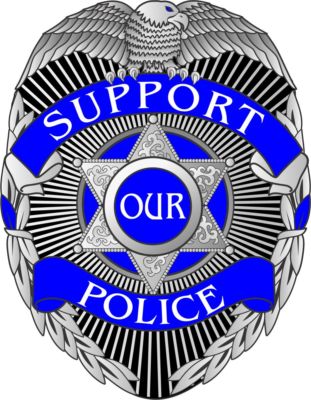 Thin Blue Line Decal - Support our Police Blue Line badge - Various ...