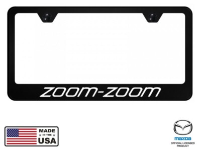 Mazda Zoom-Zoom Black Unbreakable Polycarbonate License Plate Frame ...