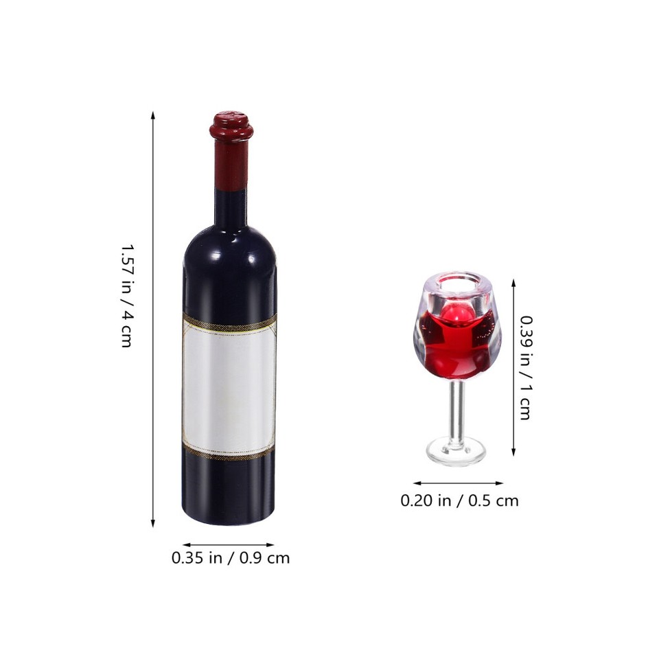 18Pcs/Set Decorative Doll House Wine es Set Miniature Wine es Set for ...