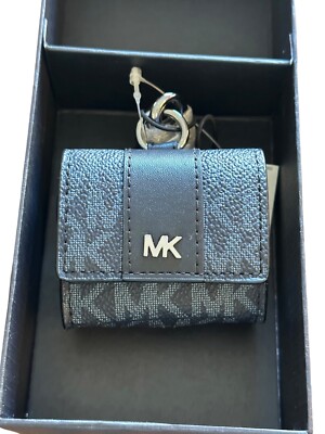 Michael Kors Air Pod Case with lanyard- admiral blue- signature MKs ...