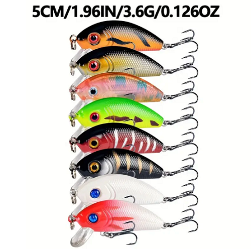 56pcs/set Lot Mixed Bionic Fishing Lures Minnow Hard Artificial Bait ...
