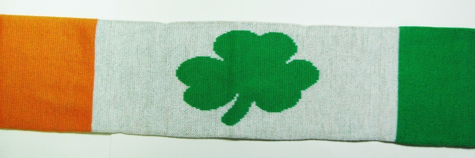 Kiss Me I'm Irish & Clover Irish Flag Muffler Scarves - St Patrick's ...