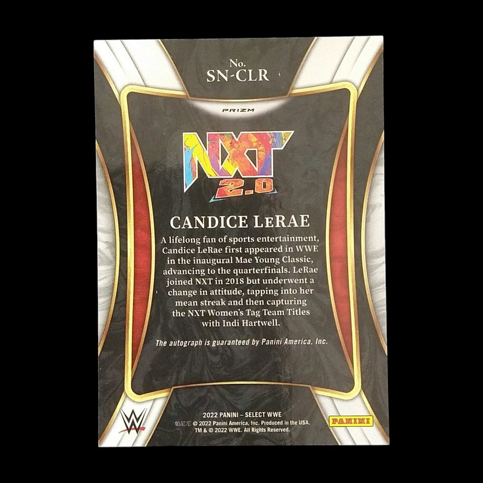 2022 Panini Select Flash Silver Prizm Candice LeRae Autograph Auto WWE ...