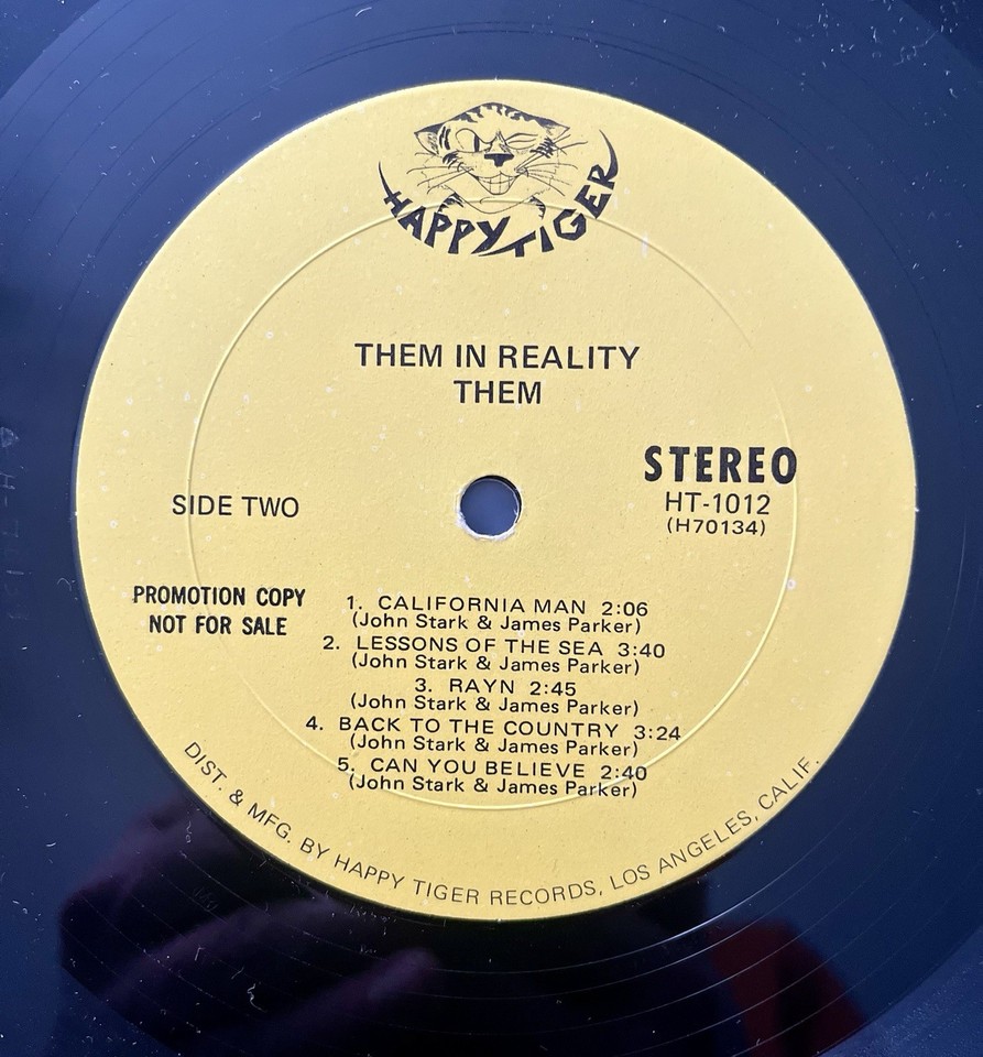 THEM In Reality 1970 OG U.S. 1st U.S. Pressing HAPPY TIGER RECORDS ...