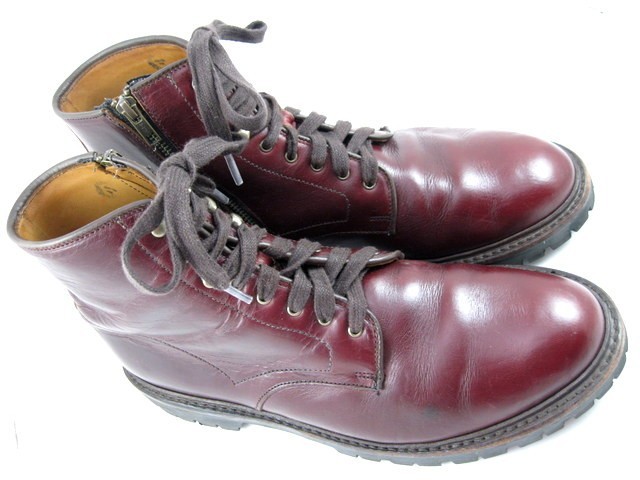 Allen Edmonds "Higgins Mill" WEATHERPROOF Zip Lug Boots 9 E Burgundy ...