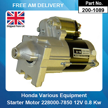 Starter Motor For Honda Industrial GX610 GX670 GX620 228000-7850 | eBay UK