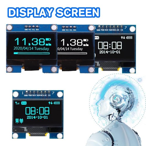 OLED Module 1.3 inch LCD LED Display Screen White/Blue 128X64 SSD1306 ...