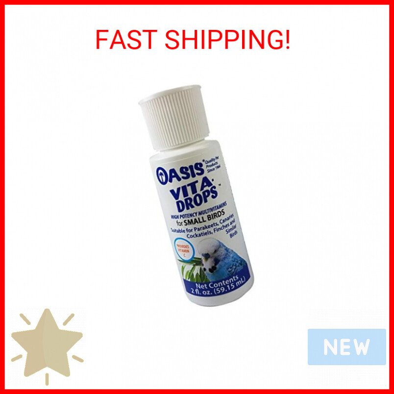 OASIS #80257 Vita Drops for Small Birds, 2- ounce liquid multivitamin ...