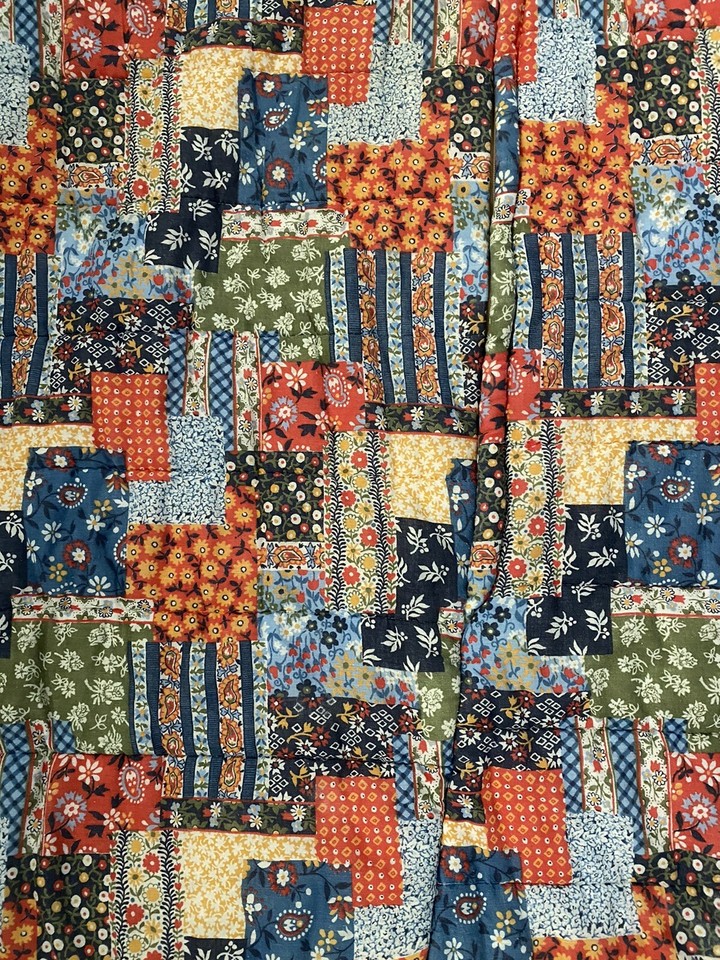 Vintage Boho 70s Patchwork Wearable Sleeping Bag Snuggie Zipper Snaps ...
