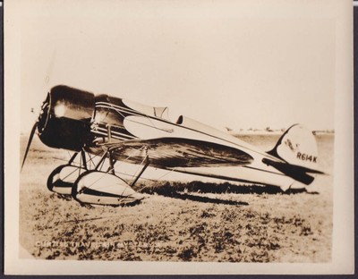Curtiss Travelair Mystery monoplane R614K 4x5" sepiatone photo | eBay