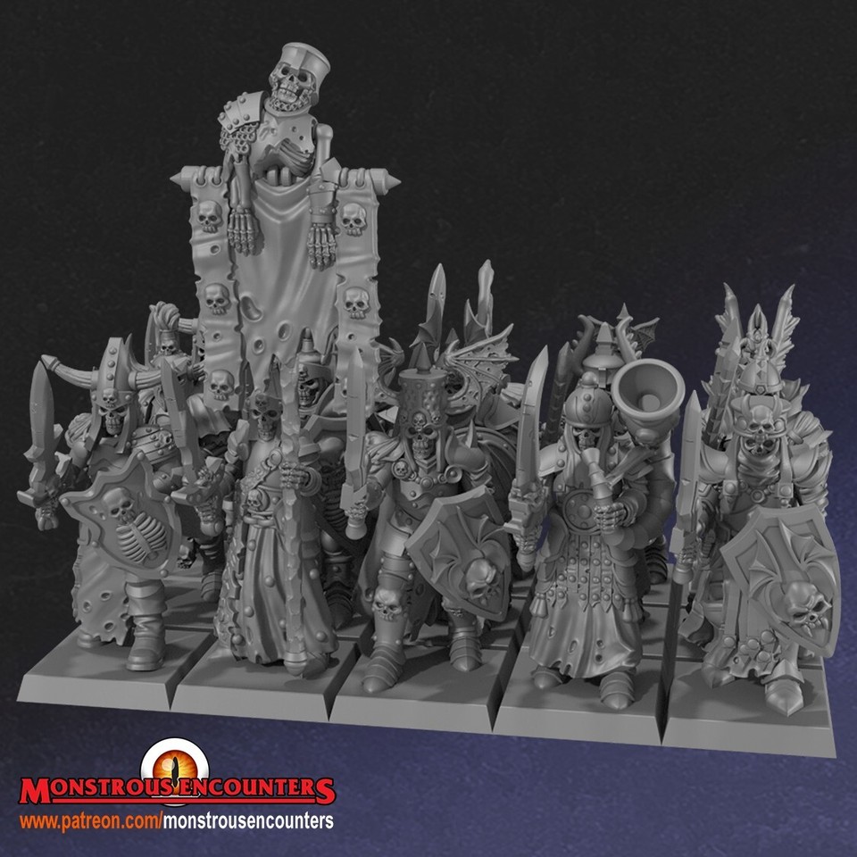 Barrow Wights x10 Two Handed Swords - 28/32mm miniatures by Monstrous ...