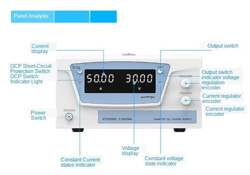100V 30A 3000W DC Power Supply Four-digit Current Test Digital Tube ...