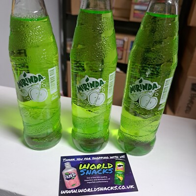 Mirinda Green Apple 250ml X3 Glass Import Soda Drinks Fruity Dubai Cans ...