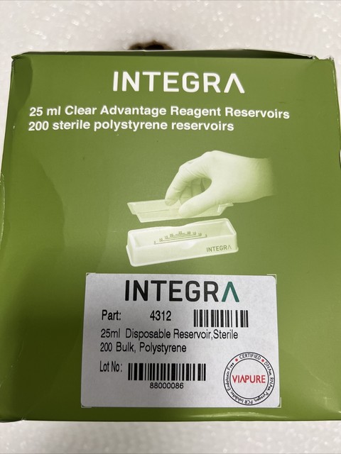 Integra 4312 Sterile Reagent Reservoirs 25ml Low Residual Volume 200pk ...