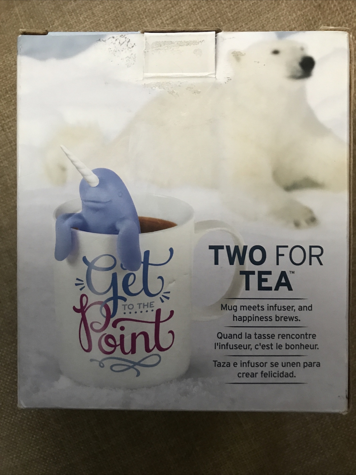 Fred Brand: "Get To The Point" Mug & Silicone Narwhal Tea Infuser Gift ...