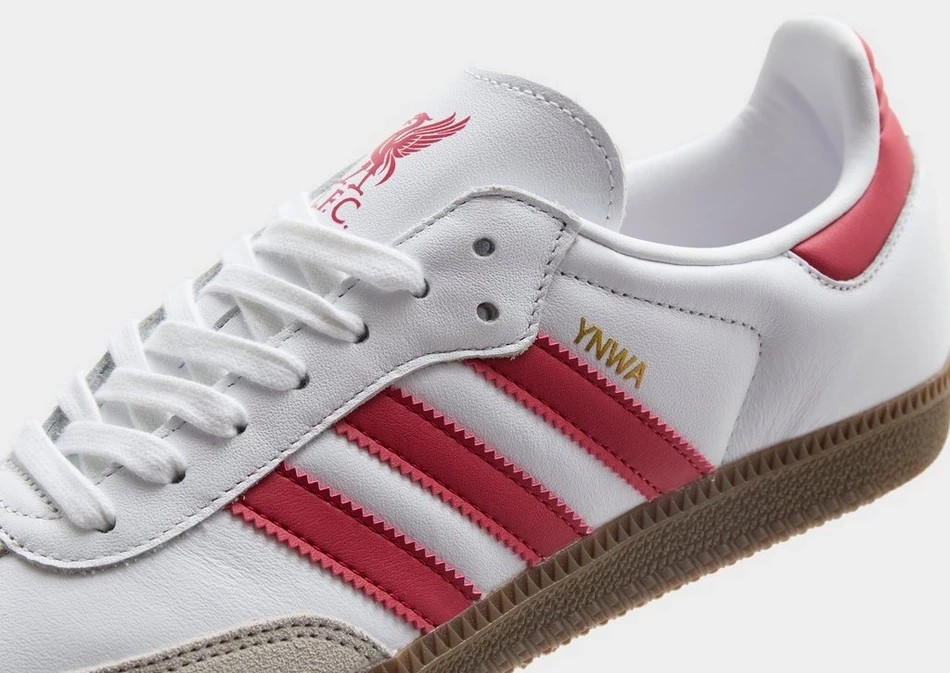 Adidas Men's Originals Samba Liverpool Shoes in White and Red | eBay