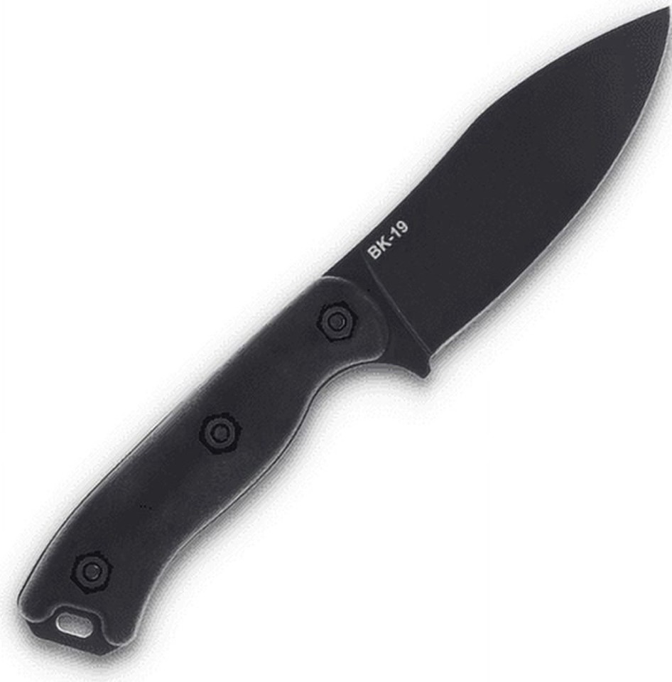 KA-BAR BK18 BECKER HARPOON POINT Fixed Blade Knife 1095 (BLACK) Celcon ...