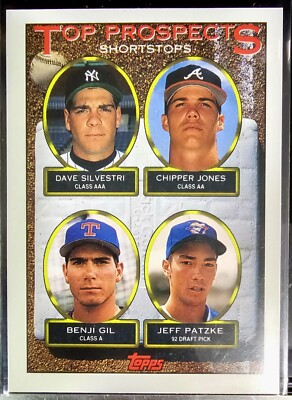 1993 Topps - Top Prospects #529 Dave Silvestri, Benji Gil, Chipper ...