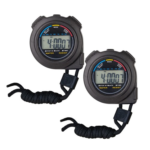 2Pack Handheld Stop watch Digital Chronograph Sports Counters Timer ...