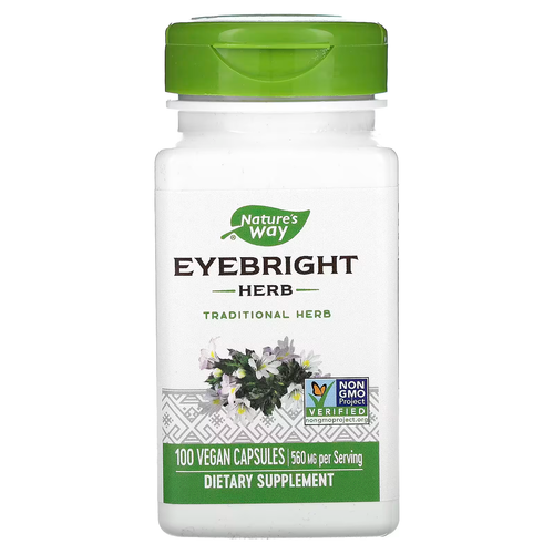 Nature's Way, Eyebright, Herb, 560 mg, 100 Vegan Capsules (280 mg Per ...